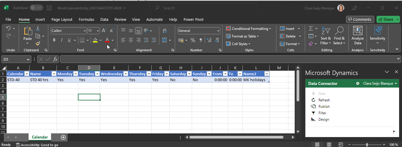 Excel workbook designer