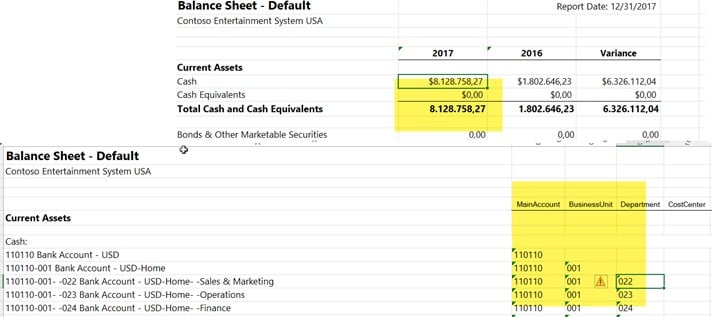Financial reports – View and export