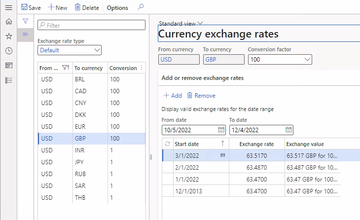 Currency types in D365 Finance