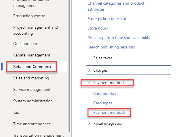 Configure payment methods - Commerce part 3