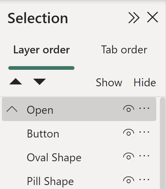Create custom toggle buttons in power BI
