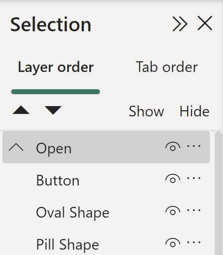 Create custom toggle buttons in power BI