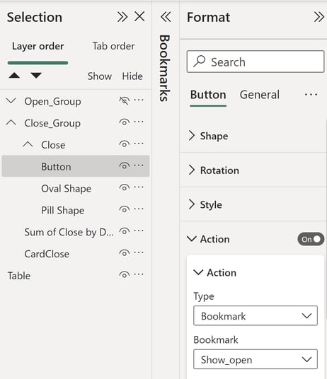 Create custom toggle buttons in power BI