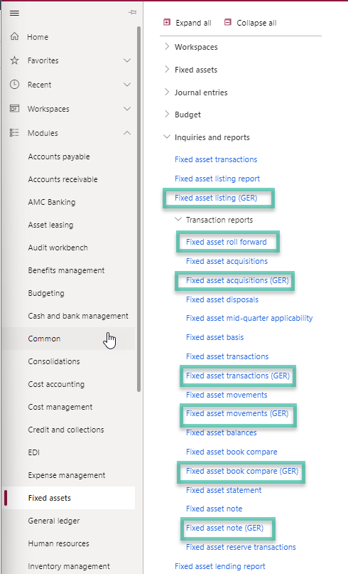 Auditors Reports for Fixed Assets in D365 Finance