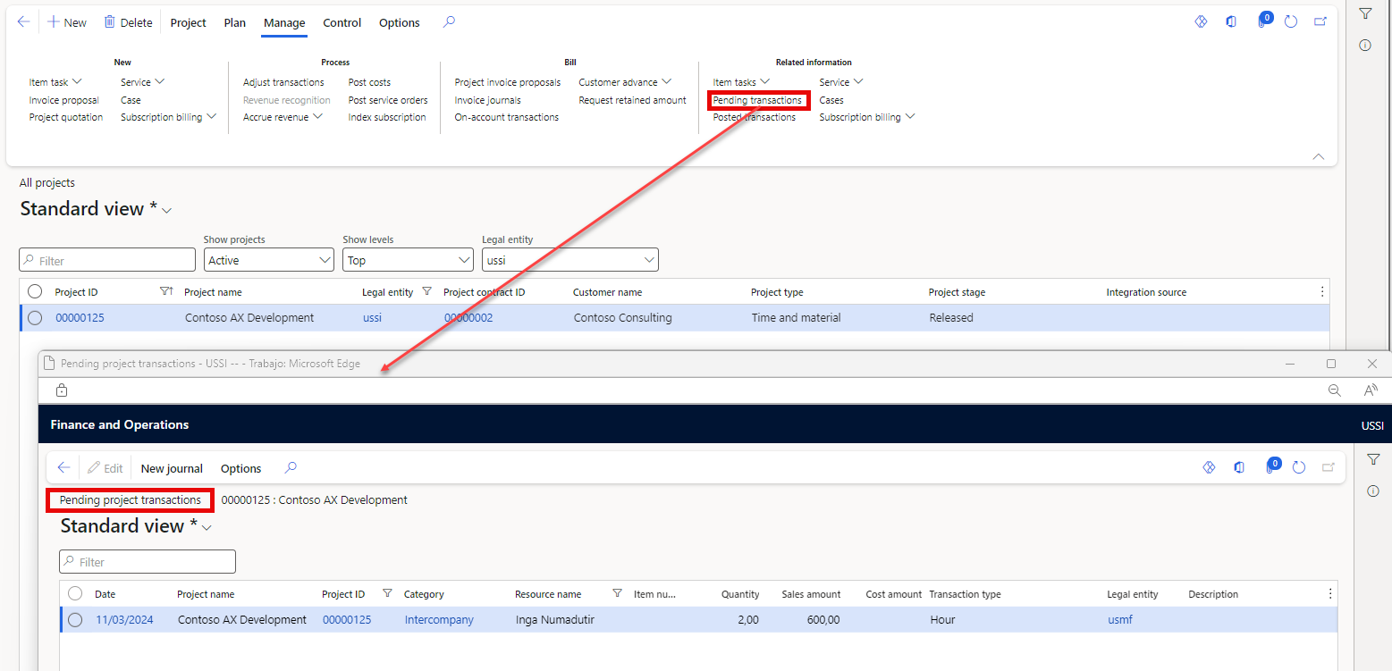 Intercompany timesheets setup and process