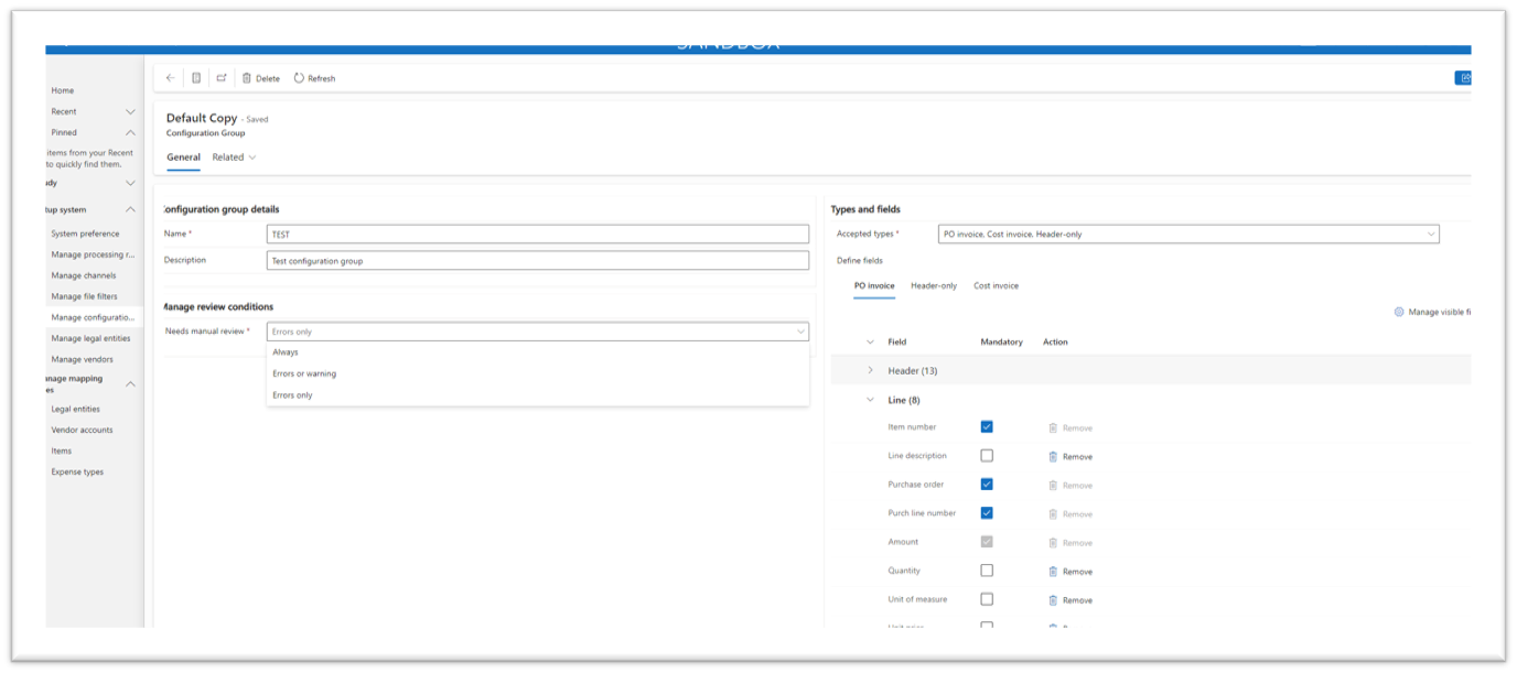 Invoice capture in Dynamics 365 Finance