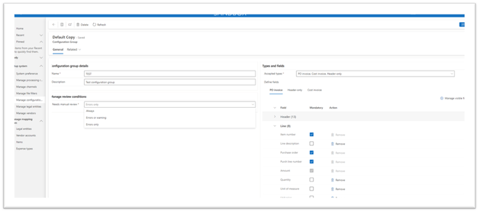 Invoice capture in Dynamics 365 Finance