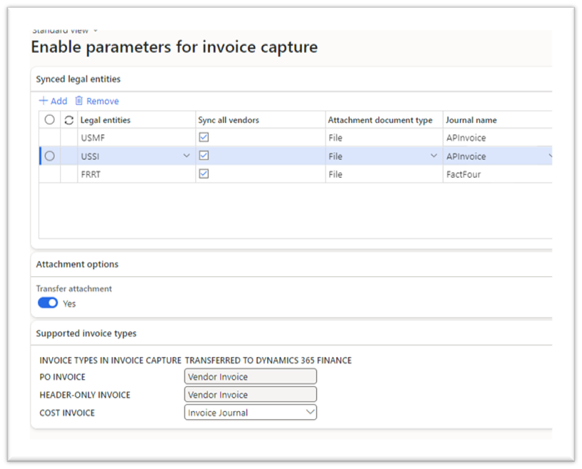 Invoice capture in Dynamics 365 Finance