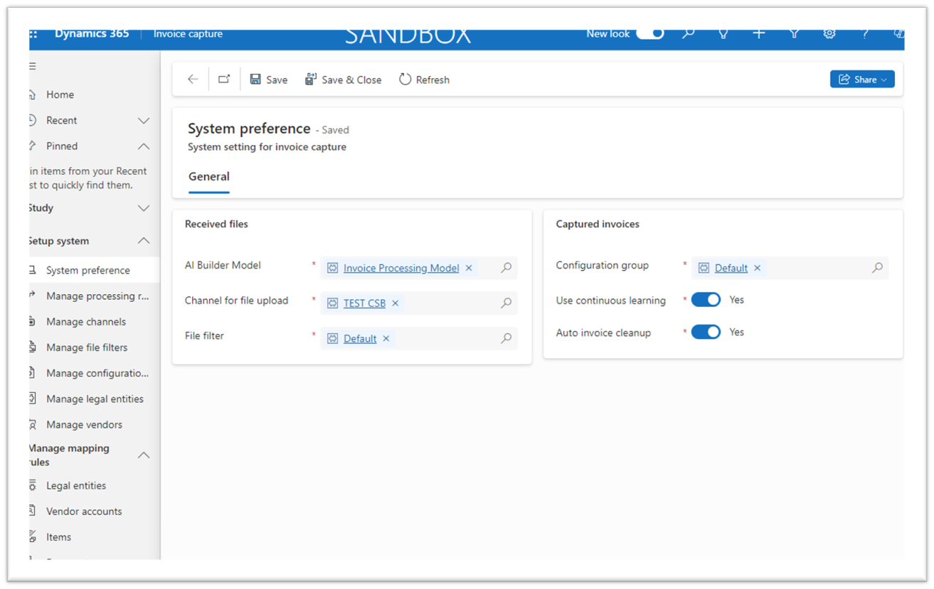 Invoice capture in Dynamics 365 Finance