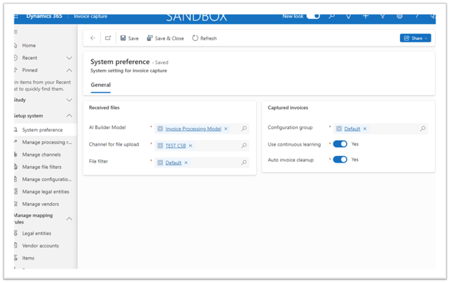 Invoice capture in Dynamics 365 Finance