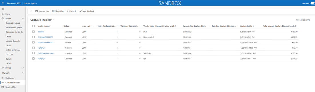 Invoice capture in Dynamics 365 Finance