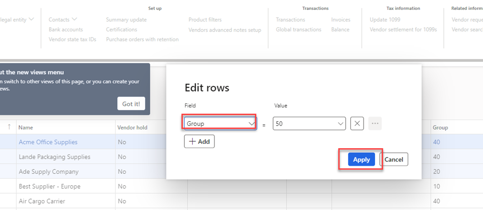New feature: Bulk edit in grid