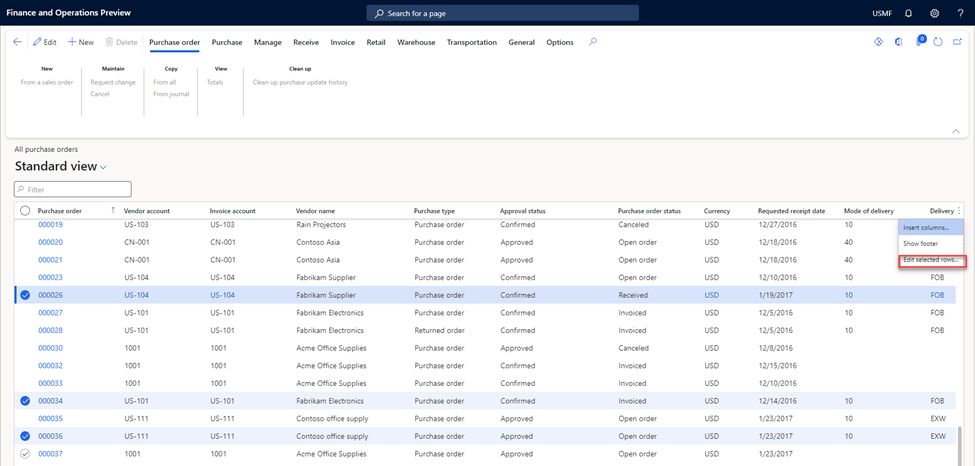 New feature: Bulk edit in grid