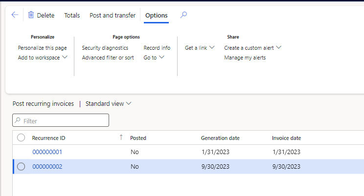 Recurring AP invoices