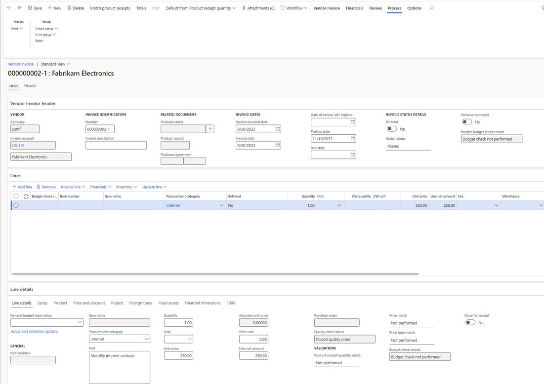 Recurring AP invoices