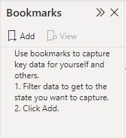 Working with bookmarks in Power BI