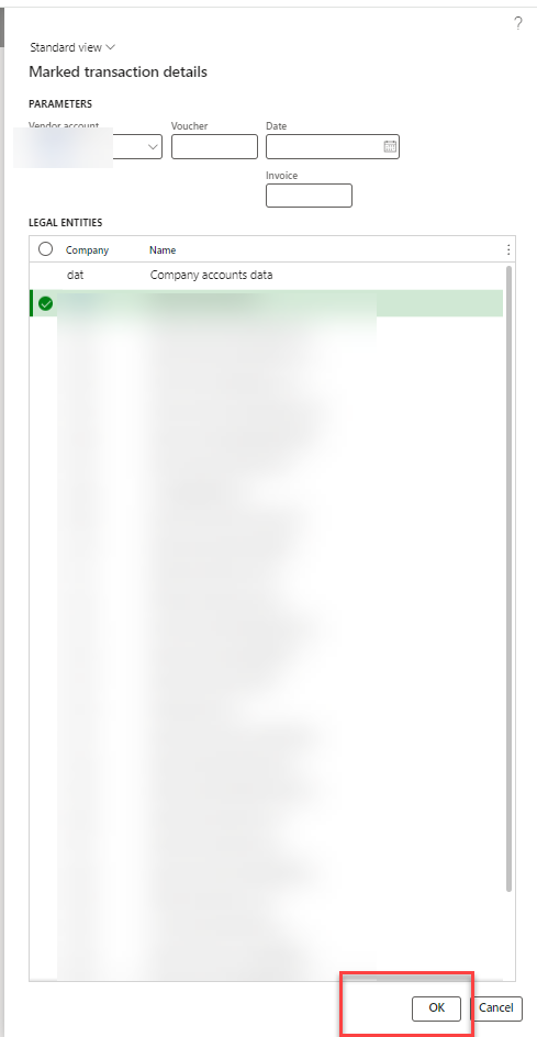 Marked Transaction Detail form in Microsoft Dynamics 365 Finance and ...